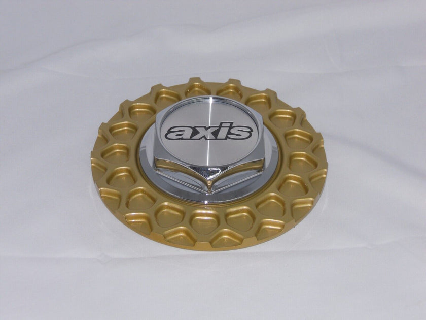 AXIS KLASSIC MESH GOLD WHEEL RIM CENTER CAP THREADED THREAD ON 6-3/4 ...