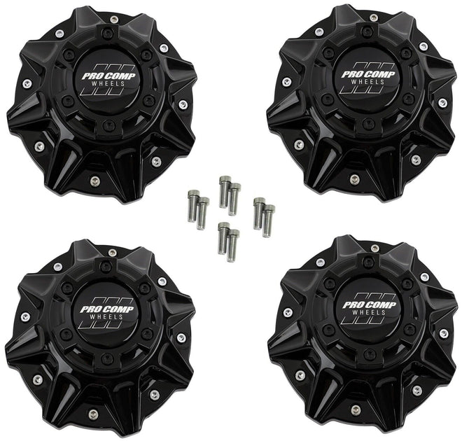 4 CAP DEAL PRO COMP ALLOYS GLOSS BLACK WHEEL RIM CENTER CAP 804256842 ...