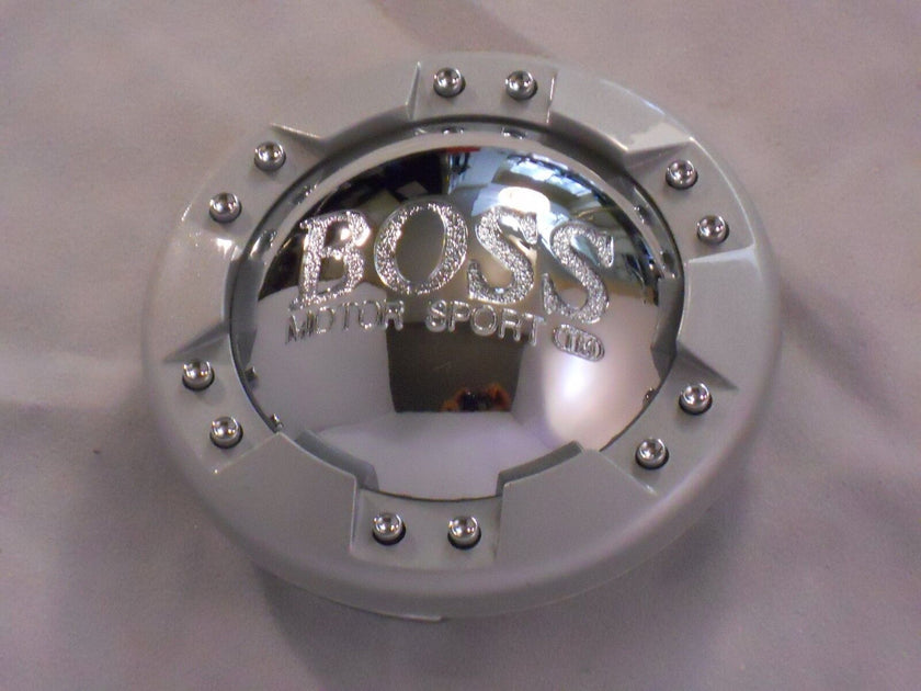RARE BOSS MOTORSPORTS CHROME AND SILVER WHEEL RIM CENTER CAP ACC 3143 ...