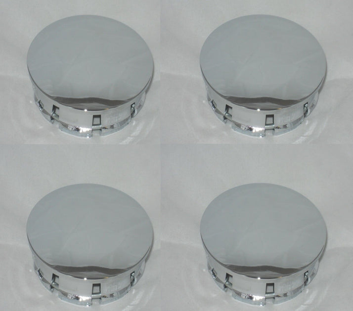 4 - FITS CHRYSLER JEEP DODGE FORD NO LOGO CHROME WHEEL RIM CENTER CAPS ...