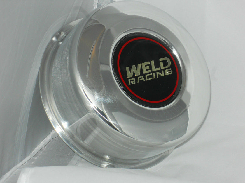 WELD RACING 8 LUG WHEEL RIM CENTER CAP POLISHED ALUMINUM 4.9" BORE 605 ...
