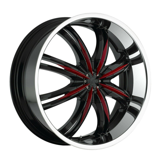 VOODOO 415 SAINT WHEEL RIM CENTER CAP GLOSS BLACK CAP WITH RED SPIKES ...