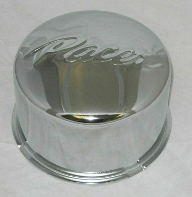 PACER 4.25" DIAMETER BORE CHROME SHORT WHEEL RIM CENTER CAP PUSH THRU ...