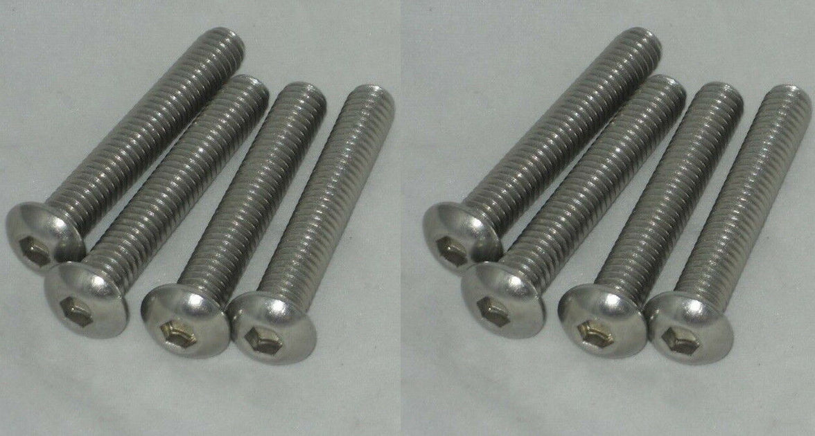 * 8 WELD RACING STAINLESS WHEEL RIM CENTER CAP SCREWS 5/16" - 18 THREA ...