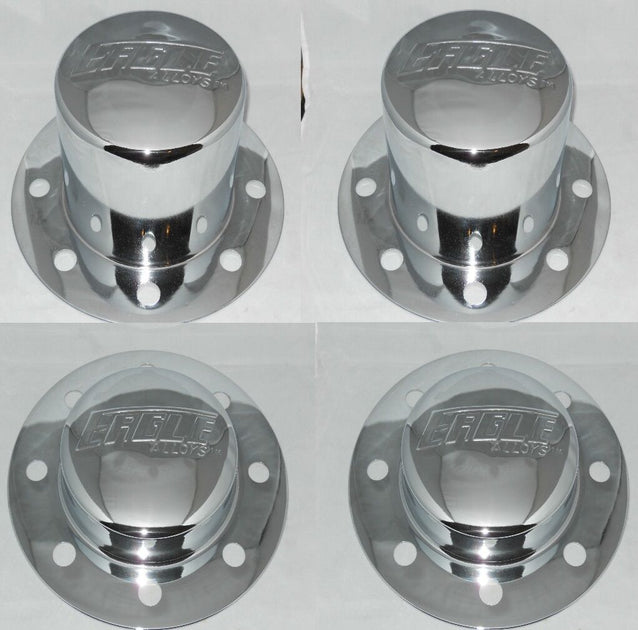 SET OF 4 DUALLY ONLY FITS 19.5 8x225MM EAGLE ALLOYS WHEEL CENTER CAPS ...