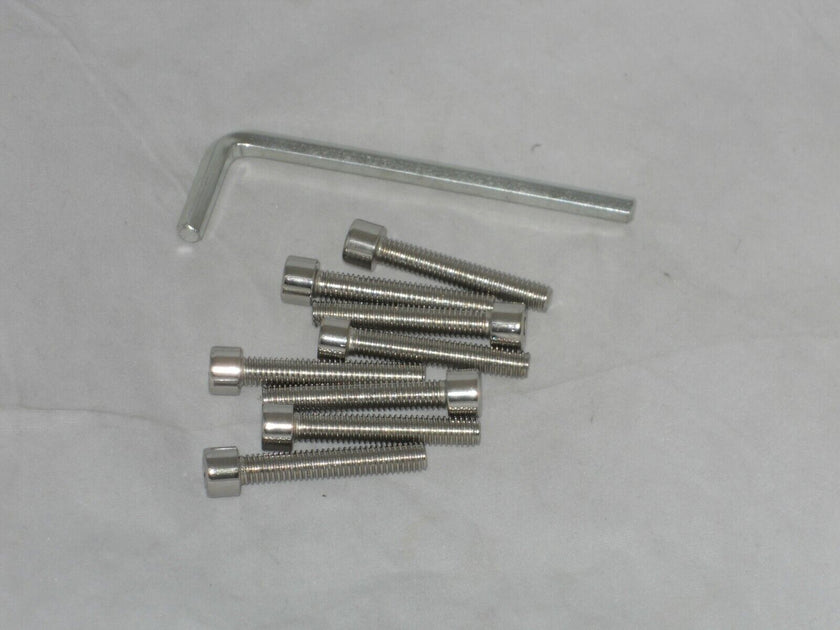 SET OF 8 FUEL WHEEL RIM 8 LUG CENTER CAP REPLACEMENT SCREWS STAINLESS ...