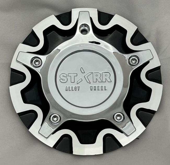 STARR ALLOY WHEEL 523 Decon Black and Machined Wheel Rim Center Cap C ...