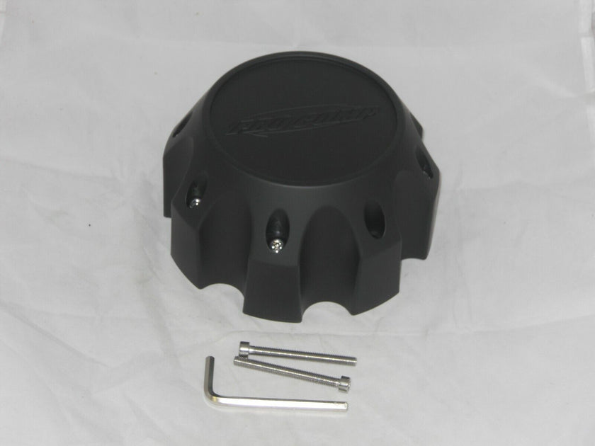 PRO COMP FLAT MATTE BLACK 8 LUG WHEEL RIM CENTER CAP 6031CAP1 S909-16 ...