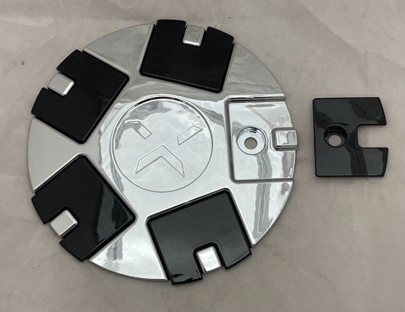 Starr Alloy Wheels Chrome Wheel Rim Center Cap Black Inlay 572-CAP LG1 ...