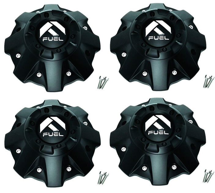 4 - USED FUEL BLACK WHEEL CENTER CAP 1001-63B M-542 904-14 1001-58 REV ...
