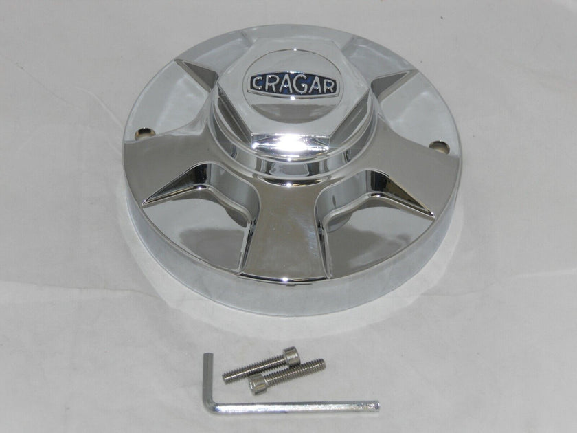 CRAGAR 390 SERIES CHROME WHEEL RIM A-390HK CENTER CAP HEX NUT TOP WITH ...