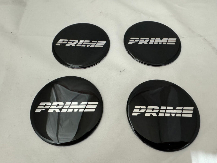 4 PACK PRIME WHEEL RIM CENTER CAP STICKER EMBLEM DECAL 2.75" / 70MM DI ...
