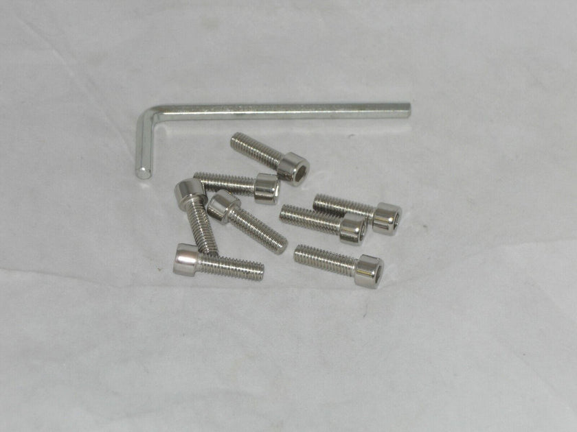 SET OF 8 FUEL WHEEL RIM 5/6 LUG CENTER CAP REPLACEMENT SCREWS STAINLES ...