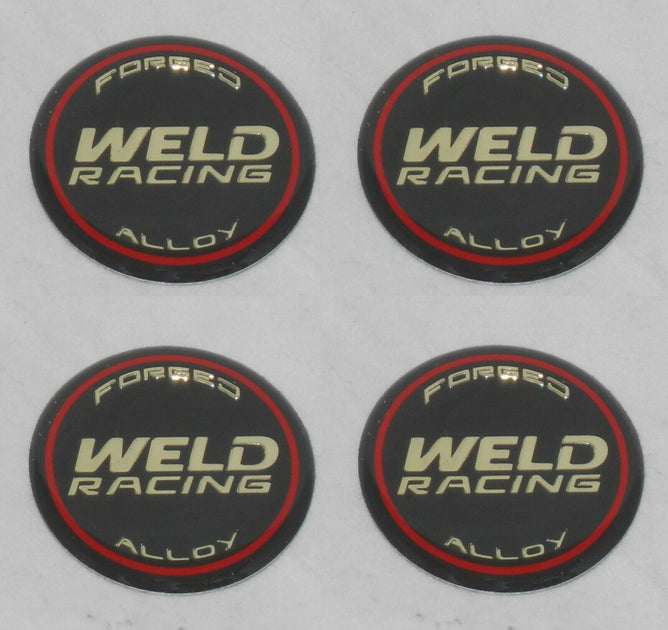 4 PCS WELD RACING WHEEL EMBLEM RIM CENTER CAP STICKER LOGO 601-3018 1 ...