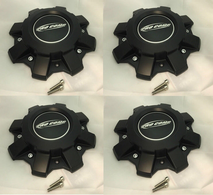 4 CAP DEAL PRO COMP ALLOYS BLACK WHEEL RIM CENTER CAPS 3320 PC/AEWC S1 ...